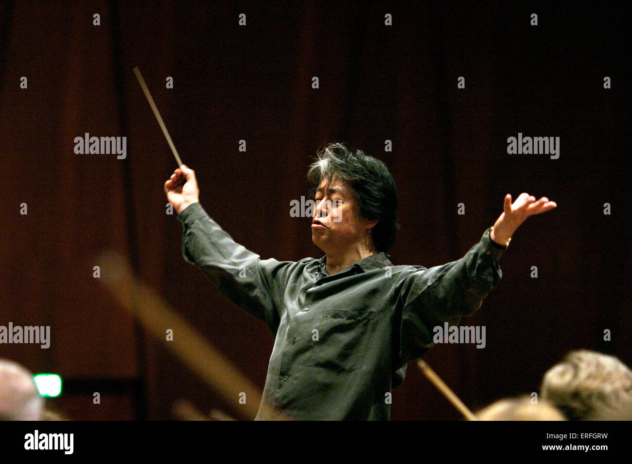 Takuo Yuasa - portrait of the Japanese conductor conducting Stock Photo ...
