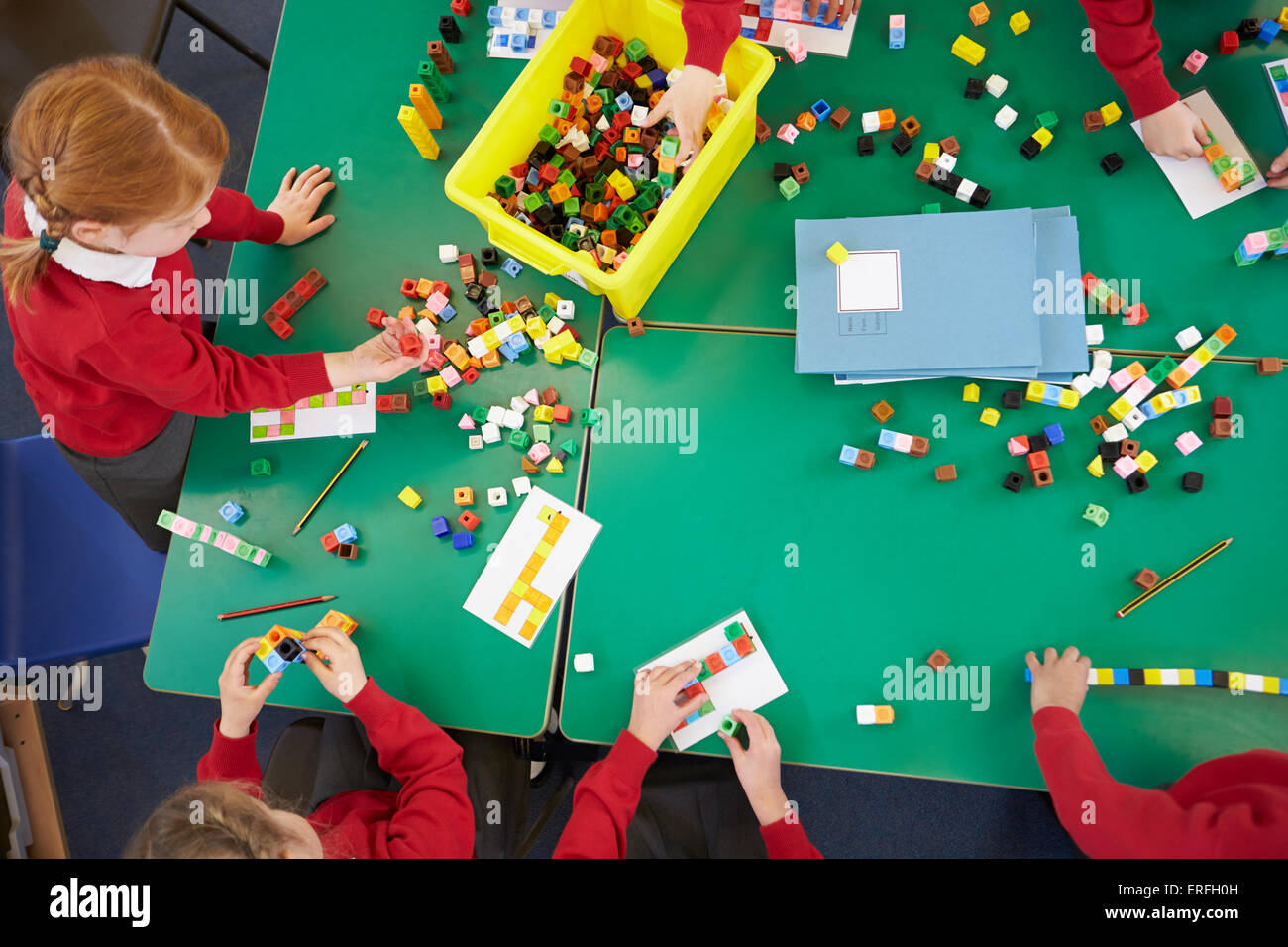 Overhead working with children hi-res stock photography and images - Alamy