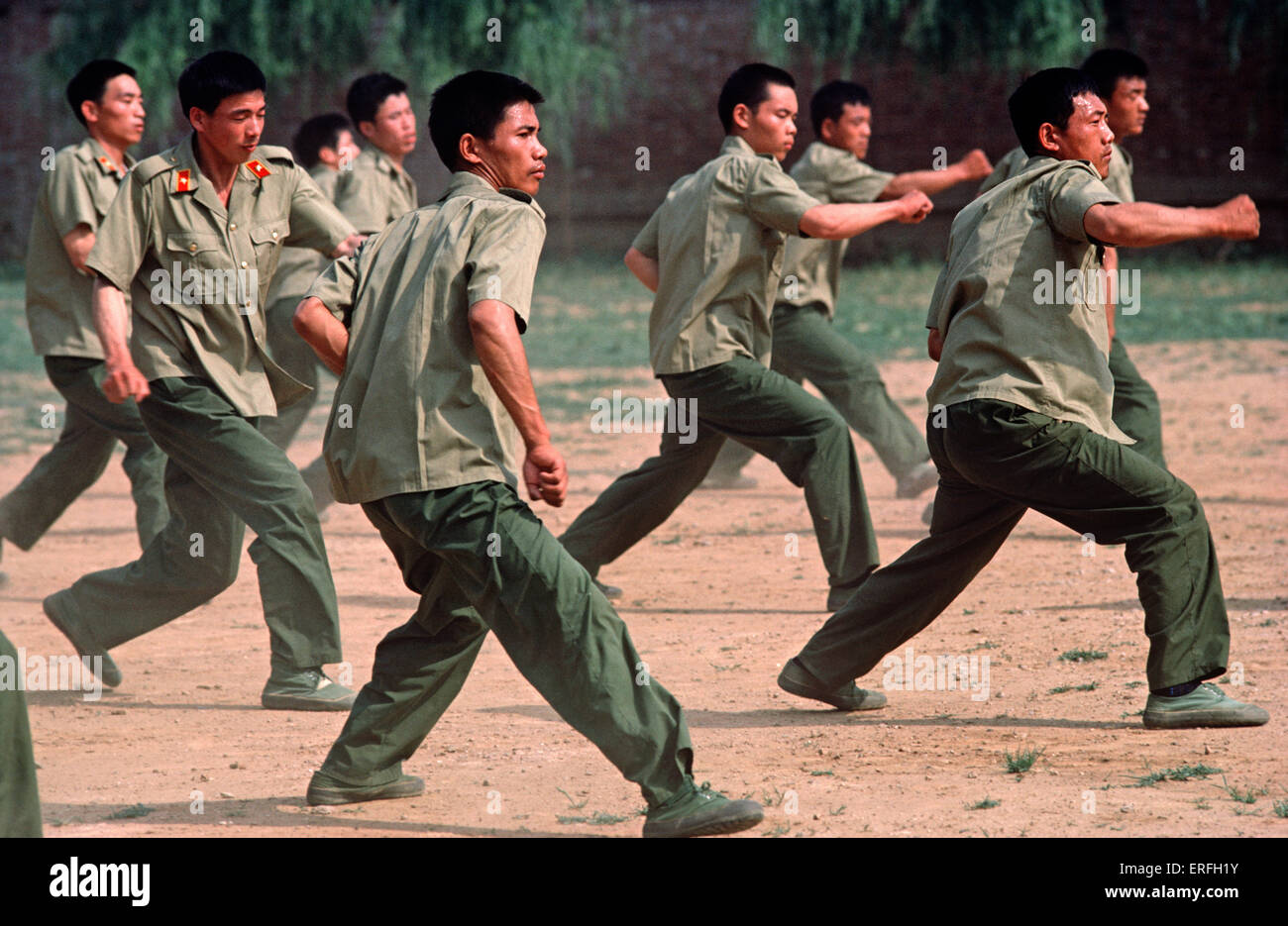 Peoples Liberation Army officers training in unarmed combat ...