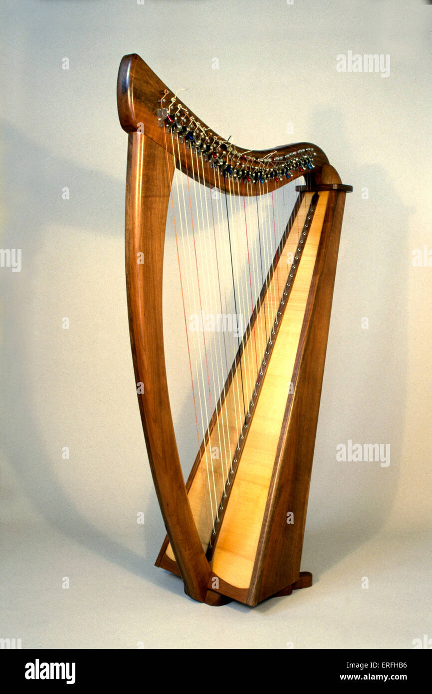 Celtic harp - Irish stringed instrument Stock Photo - Alamy