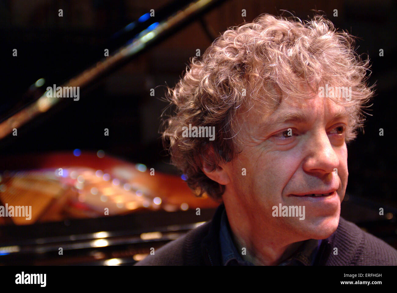 Pascal Rogé at the piano rehearsing at the Queen Elizabeth Hall 23 ...