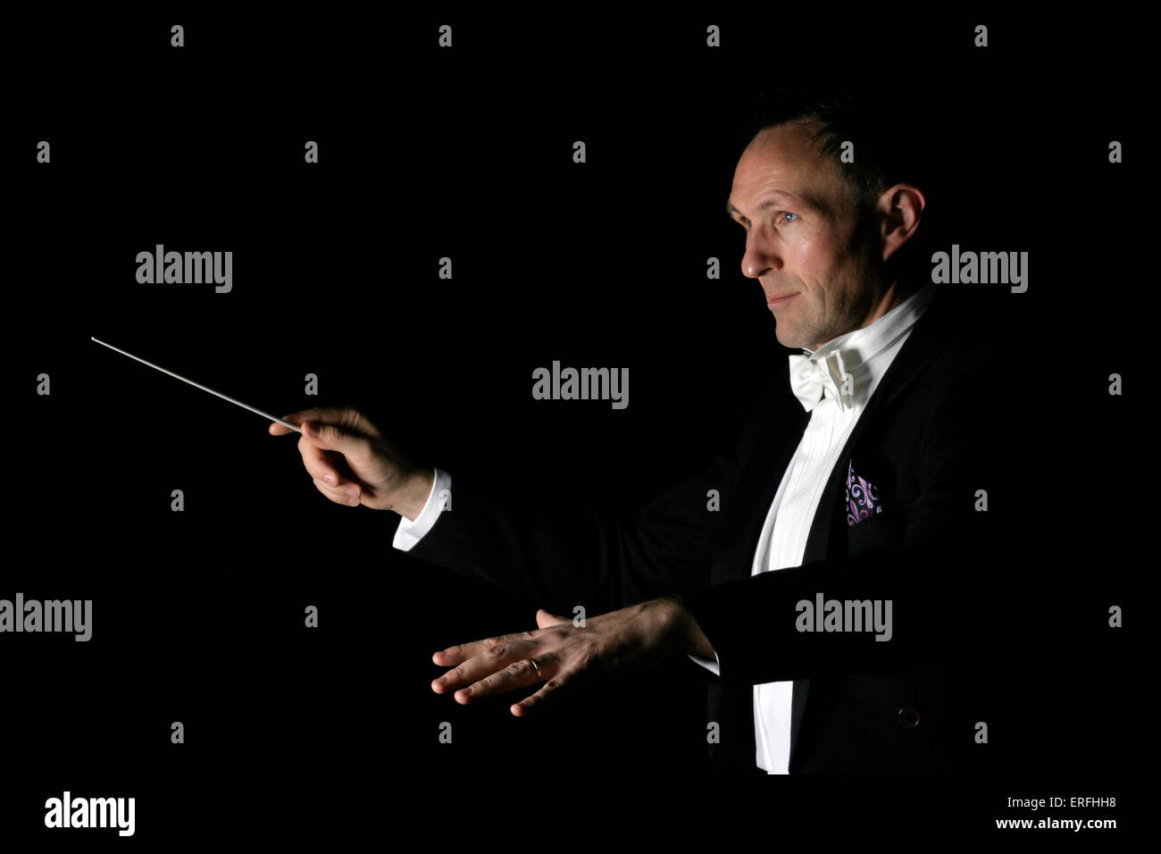 Mark Eager - portrait of the British conductor conducting Stock Photo ...