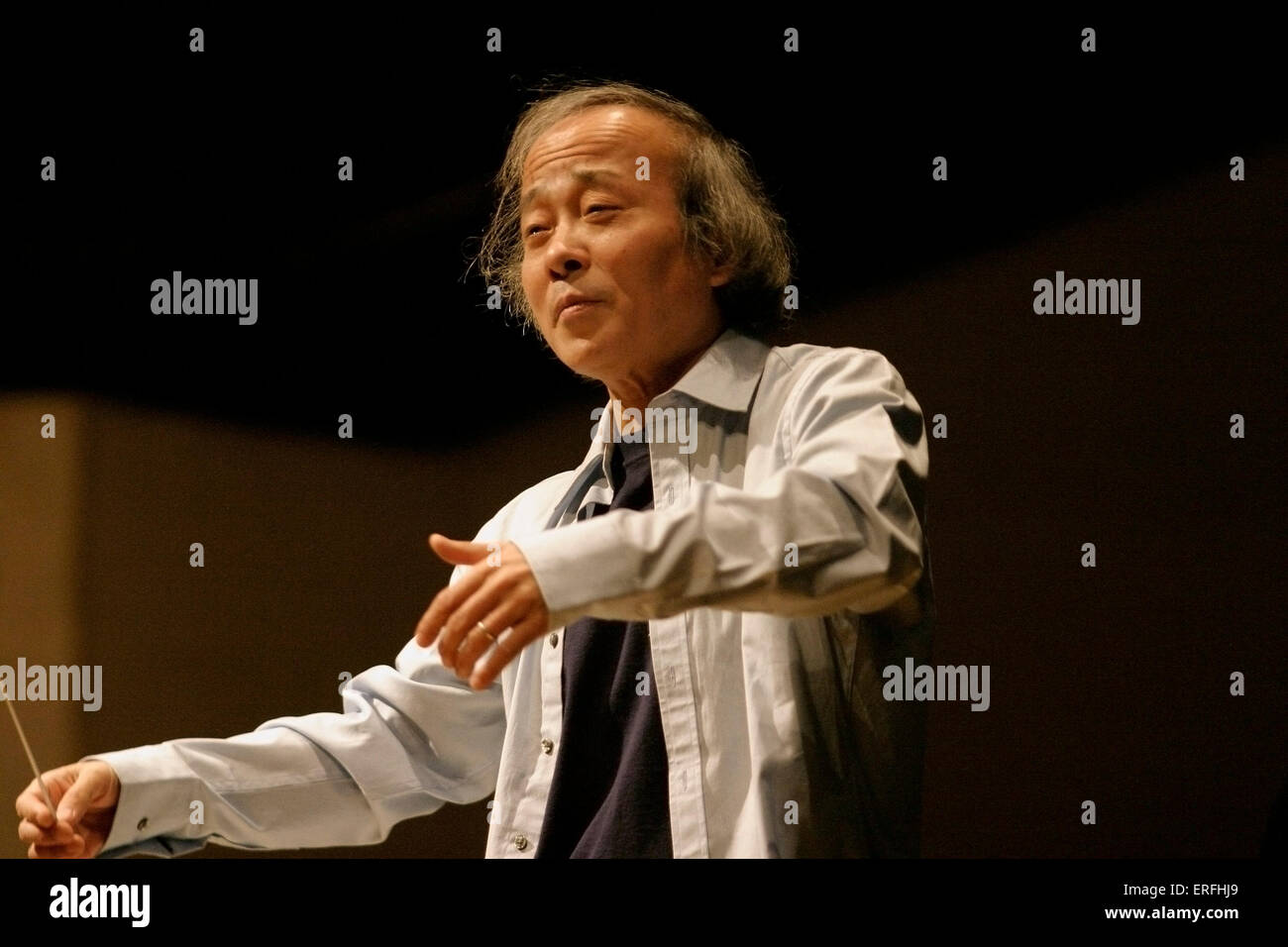 Tadaaki Otaka - portrait of the Japanese conductor conducting. b. 1947 ...