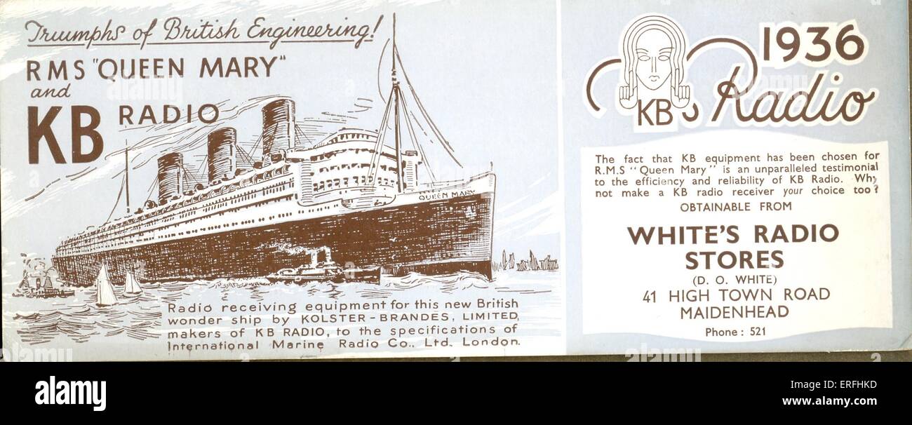 Queen mary ship 1930s hi-res stock photography and images - Alamy