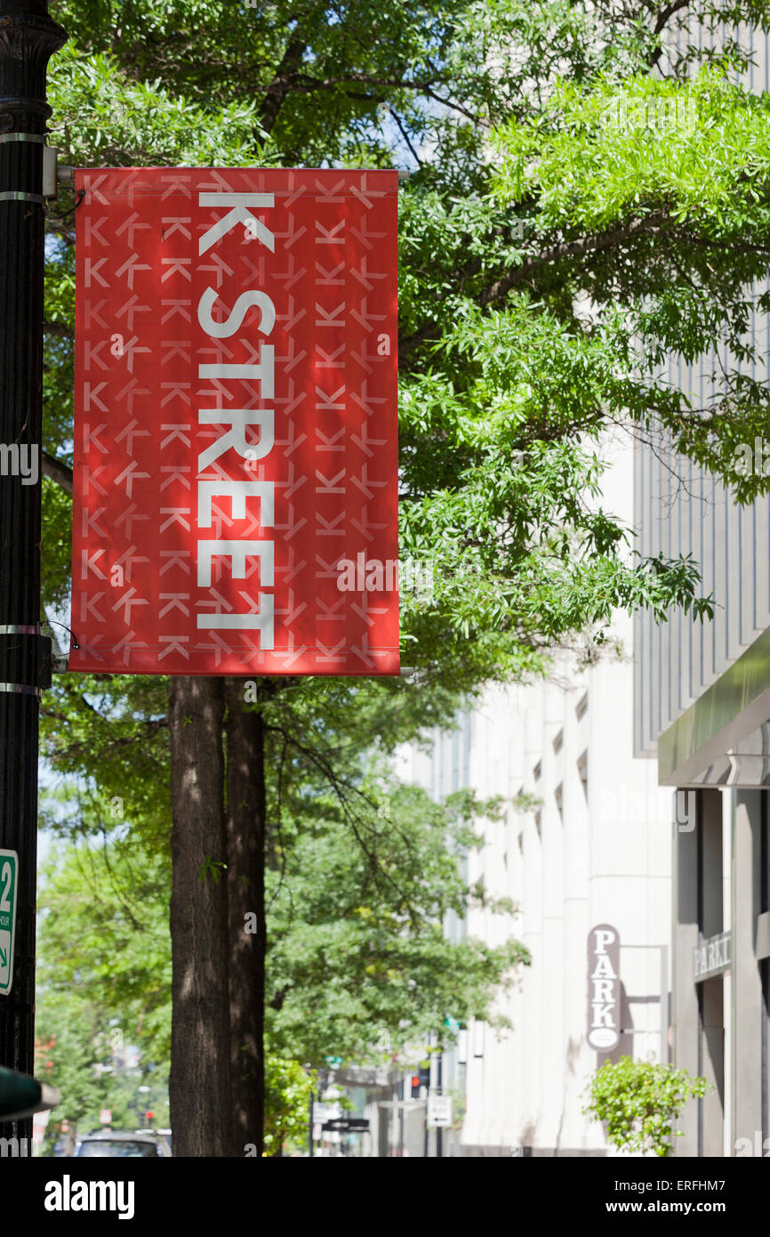 K Street banner - Washington, DC USA Stock Photo - Alamy