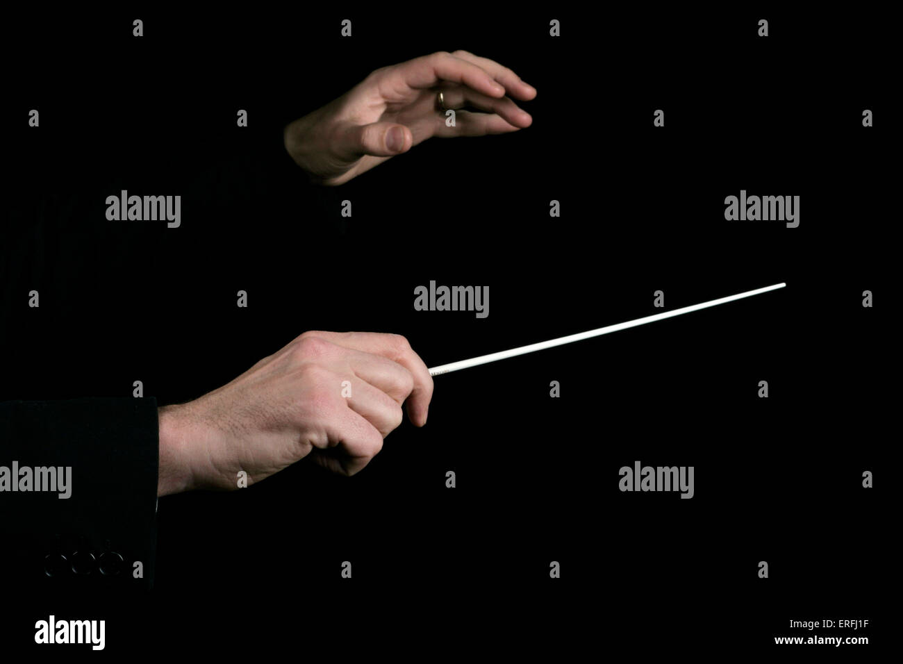 Mark Eager - portrait of the British conductor conducting. Hands only ...