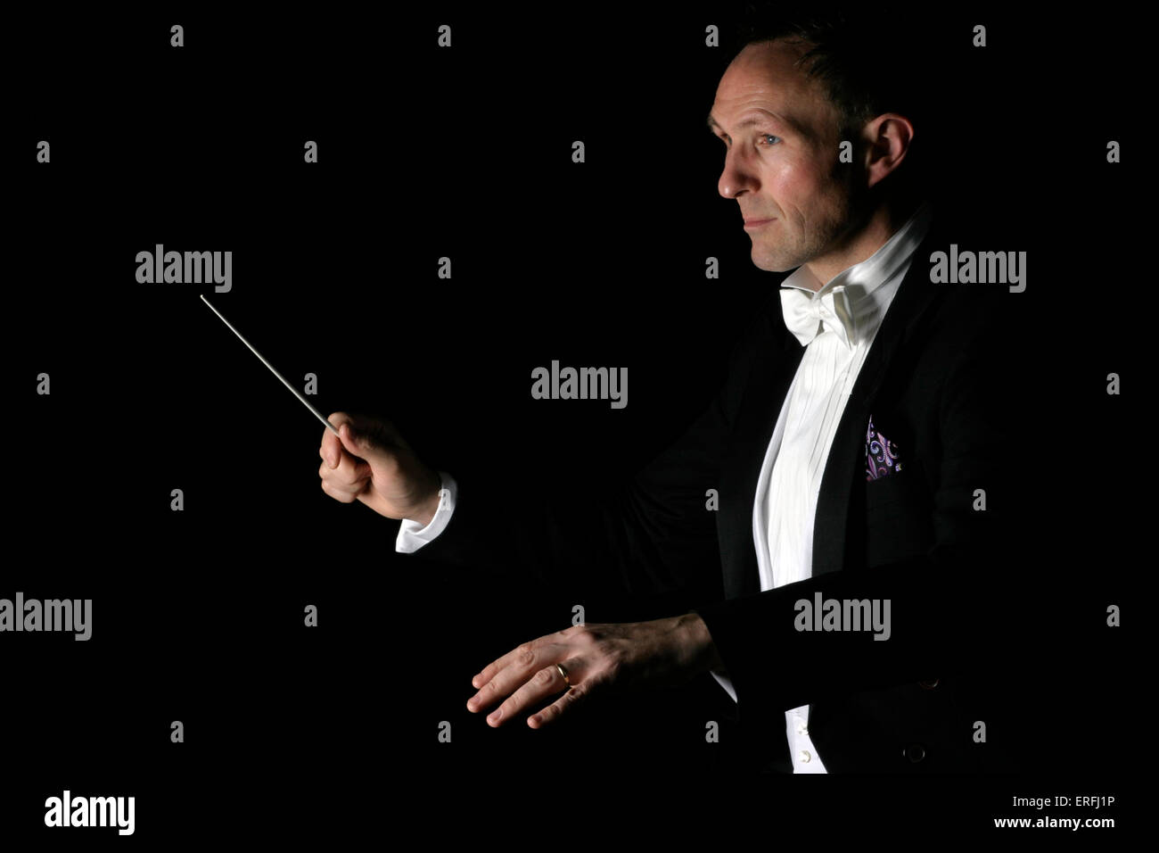 Mark Eager - portrait of the British conductor conducting Stock Photo ...