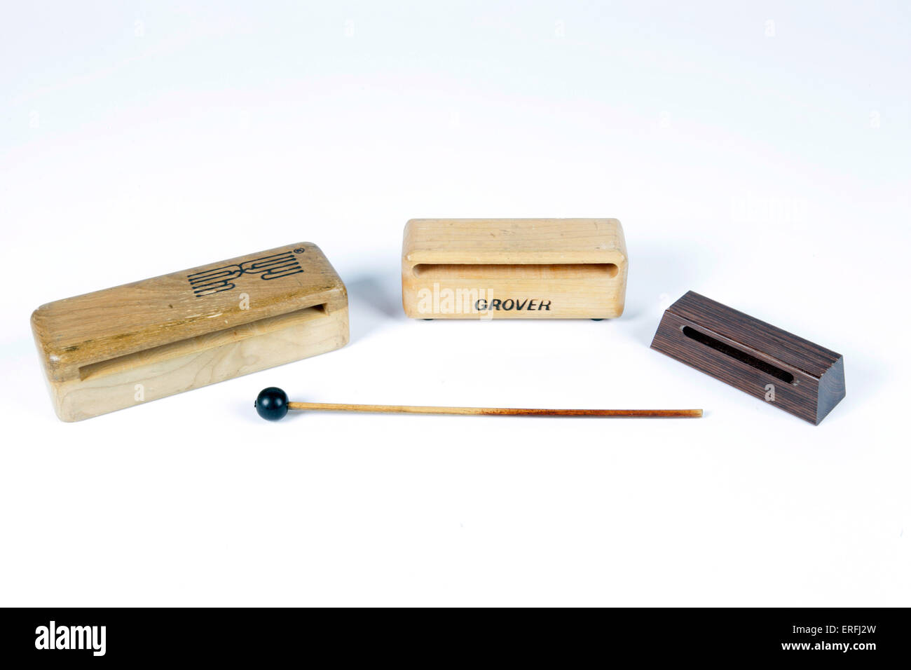 Wood blocks - three wood blocks (large, medium, and small or piccolo ...