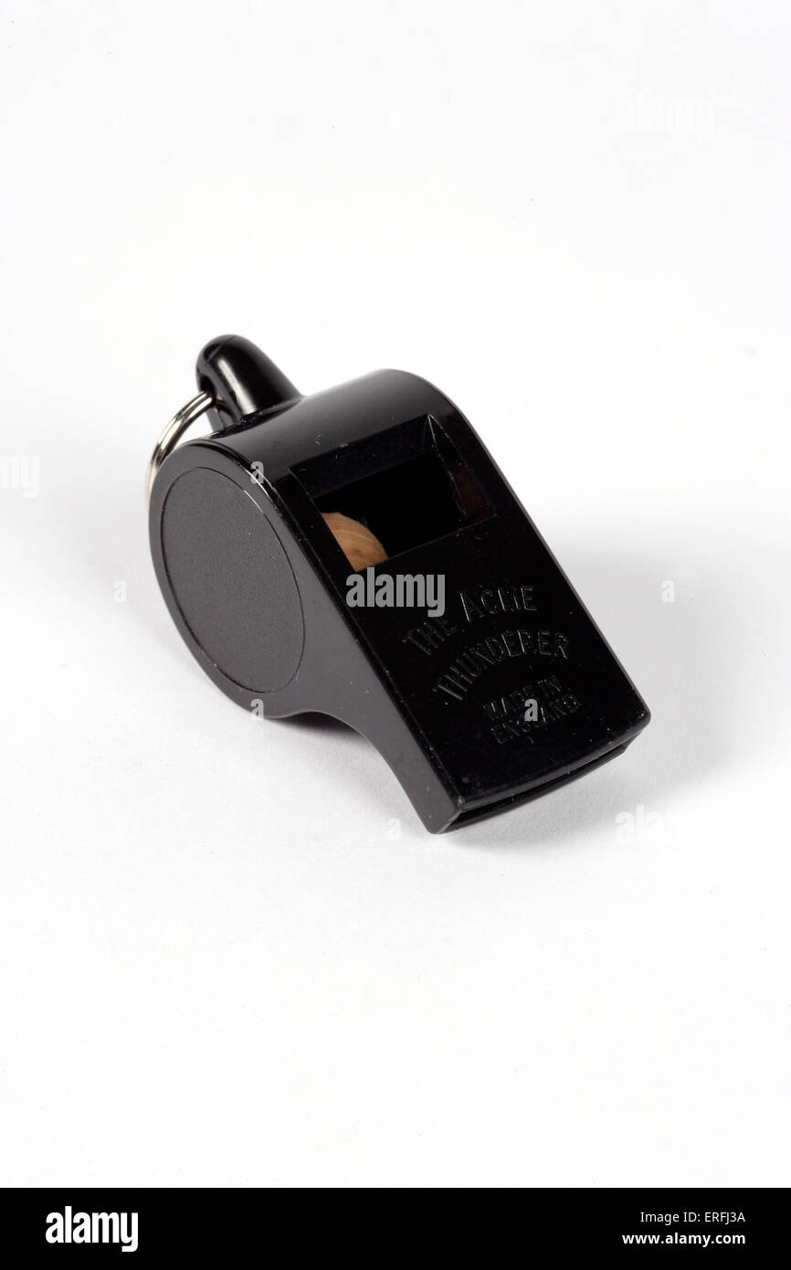 Whistle police whistle, sport whistle. White background Stock Photo - Alamy