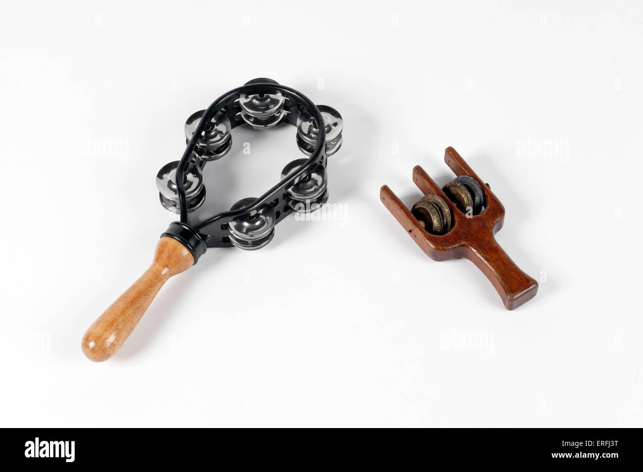 Sistrum - old and new varieties of the percussion instrument. White ...