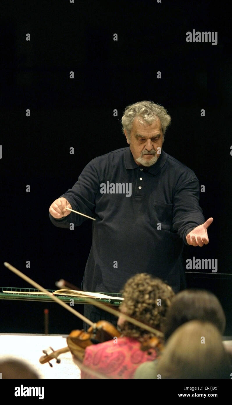Walter Weller conducting. Austrian conductor, b. 1939 in Vienna Stock ...