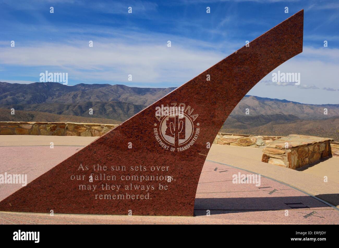 Sunset point rest area sundial memorial hi-res stock photography and ...