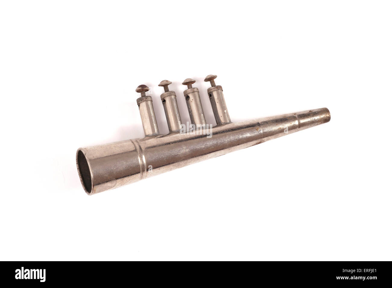 Instrument - Trumpet - toy, tooter. White background Stock Photo - Alamy