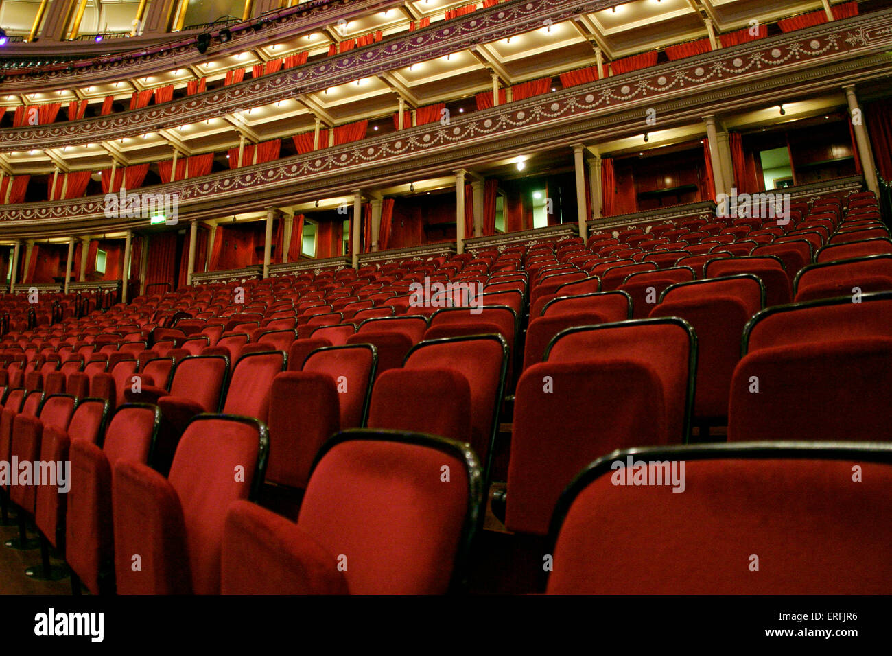 The Royal Albert Hall, London. Interior. Seating, seats Stock Photo - Alamy