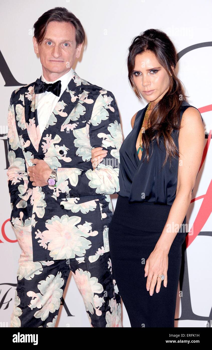 New York, NY, USA. 1st June, 2015. Hamish Bowles, Victoria Beckham at ...