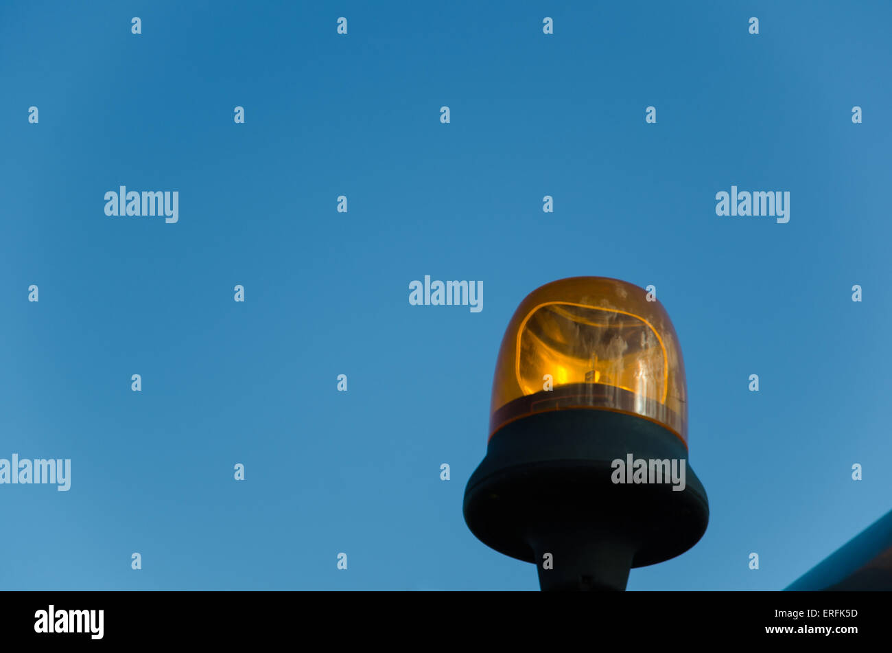 Rotating light danger caution warning safety lamp orange hi-res stock ...