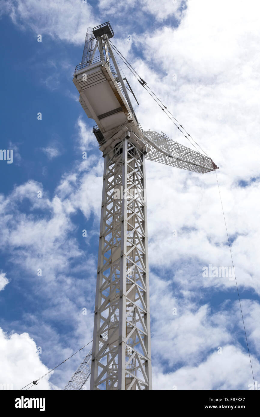 View at the construction crane Stock Photo - Alamy