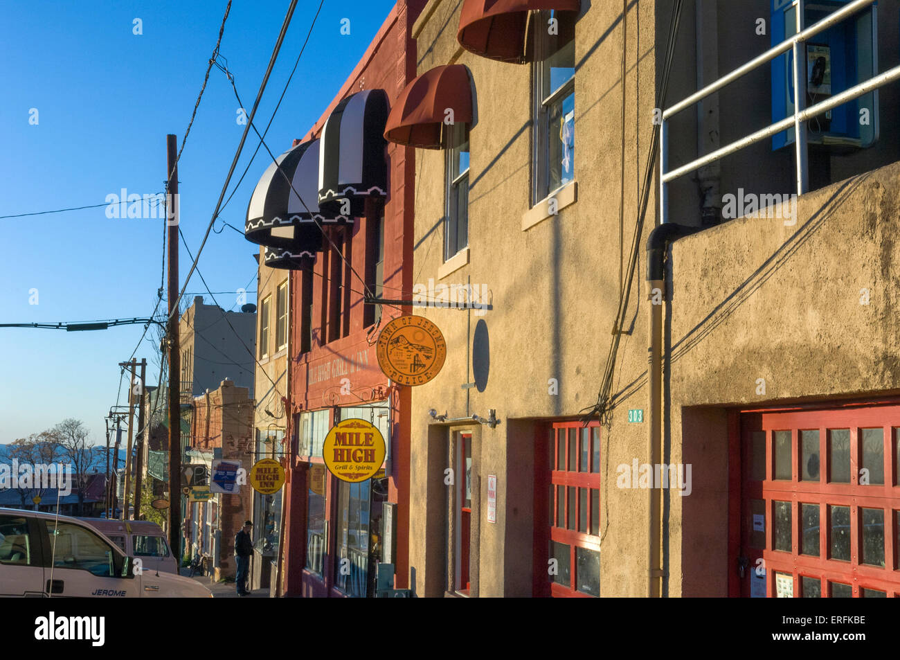 Mile High Inn at the old mining town of Jerome. Arizona. USA Stock ...