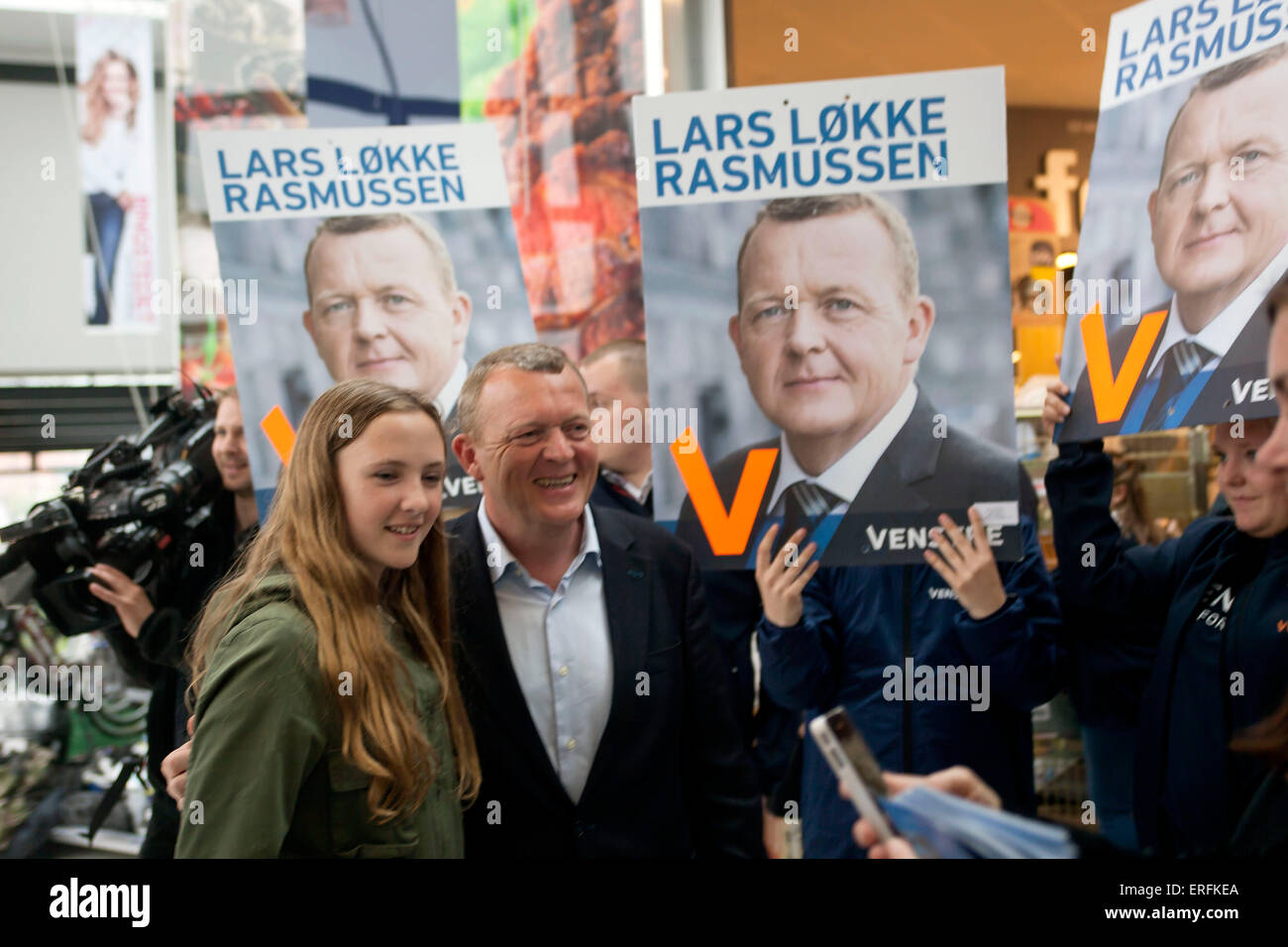 Ringsted, Denmark, June 2nd, 2015. Danish opposition leader Lars Loekke ...