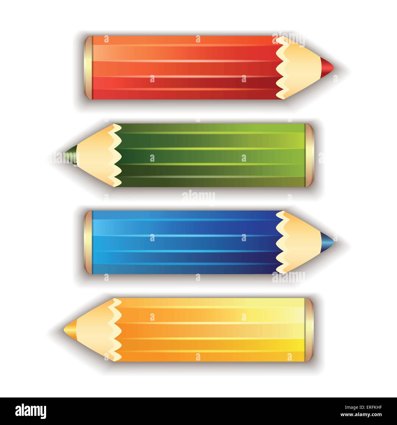 White notebook color pencils Stock Vector Images - Alamy