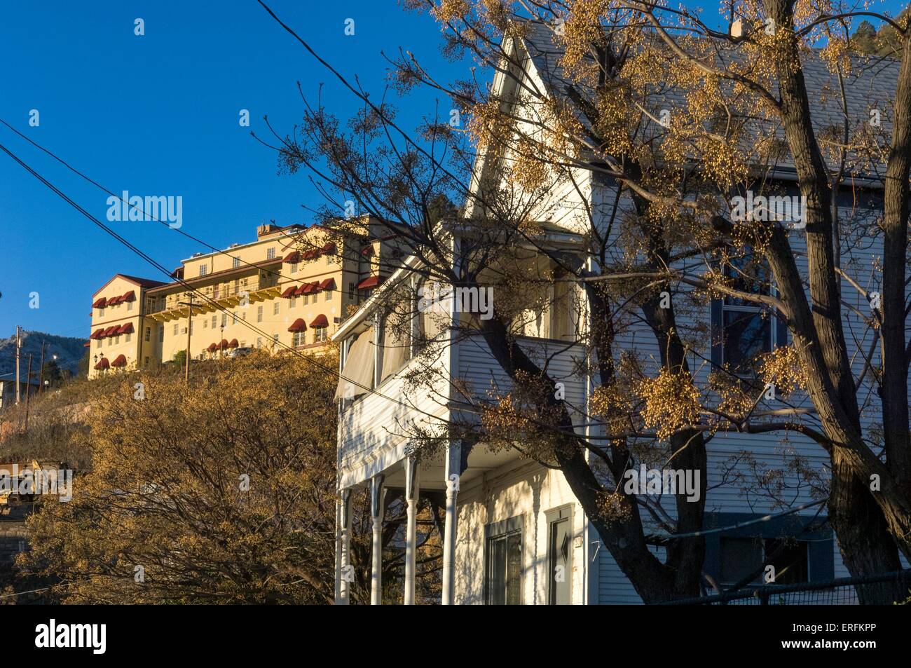 Grand Hotel at the old mining town of Jerome. Arizona. USA Stock Photo ...