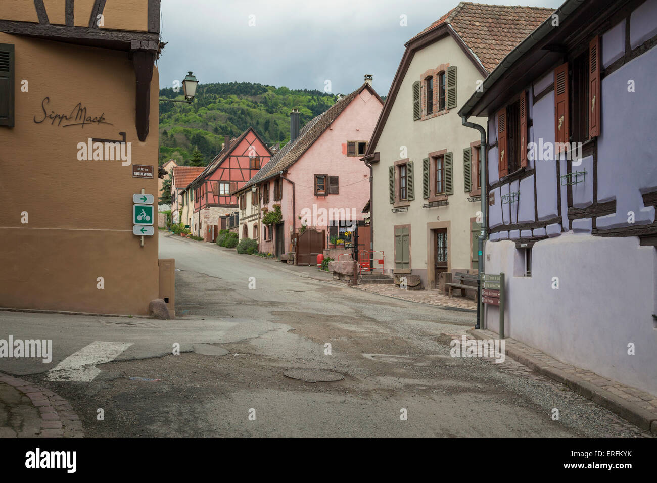 Stormy spring afternoon in Hunawihr, Alsace, France Stock Photo - Alamy