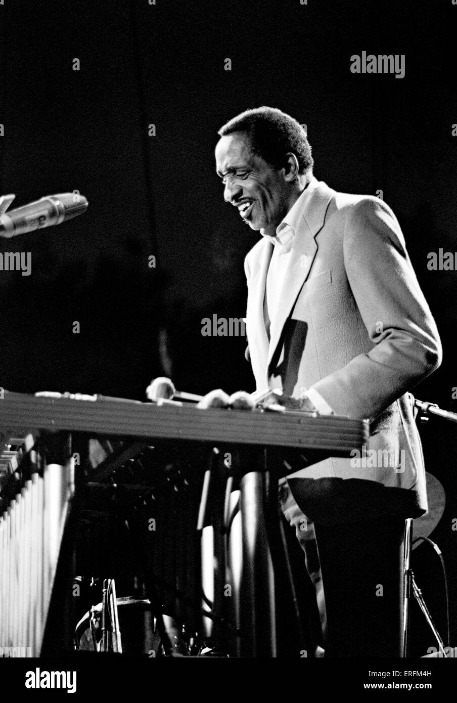 Milt Jackson - portrait of the American jazz vibraphonist performing ...