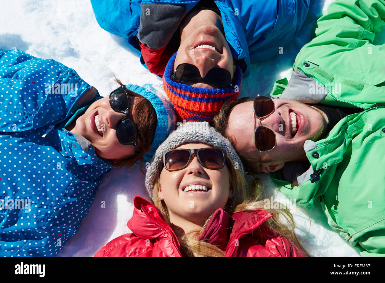 Overhead shot couple lying on hi-res stock photography and images - Alamy