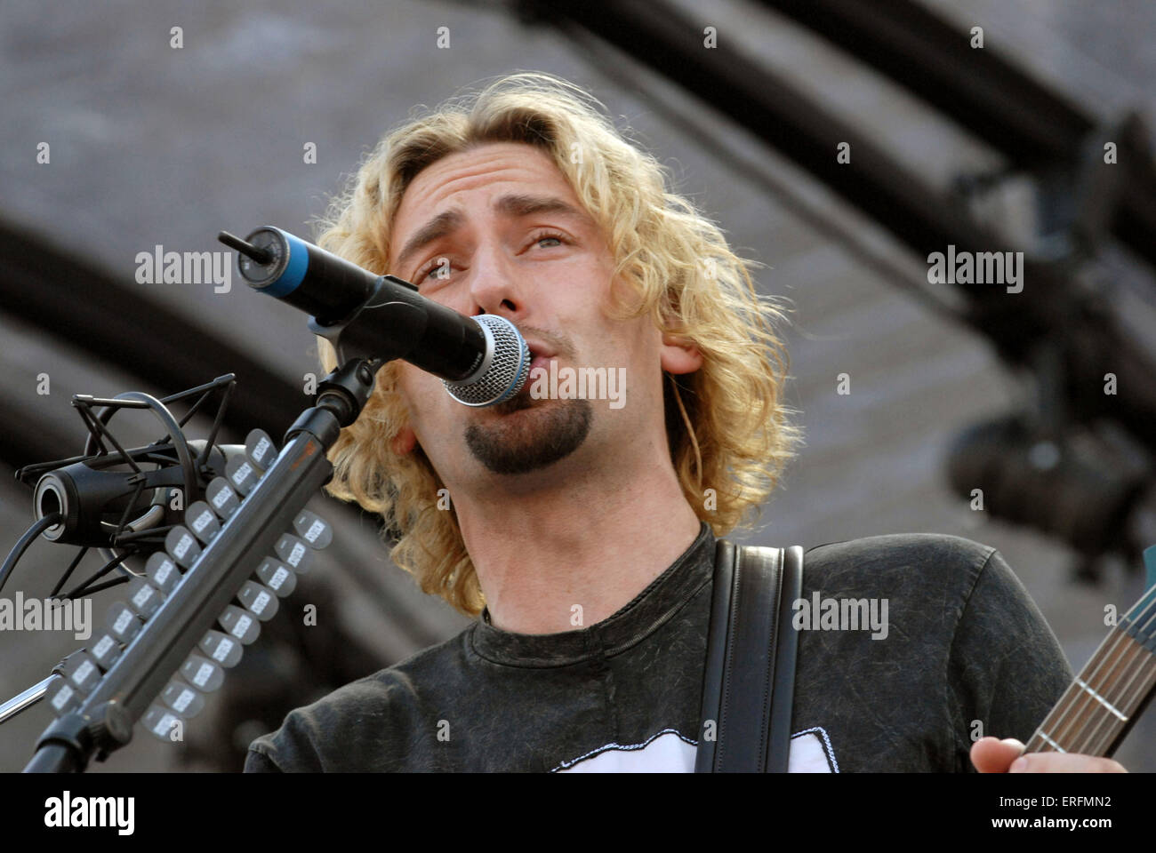 Chad Kroeger with the Nickelback performing in Milton Keynes Boll, UK ...
