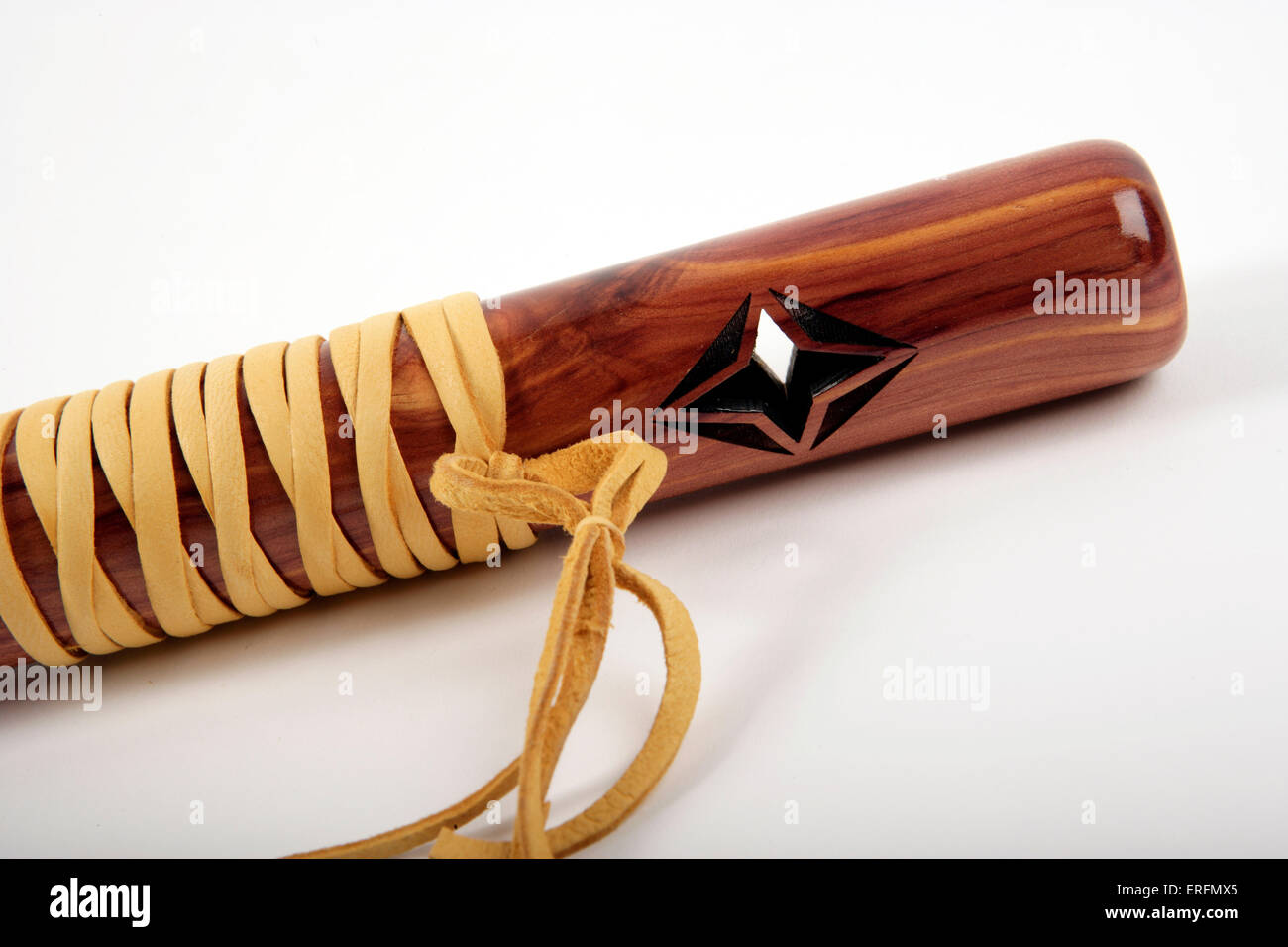 Red Indian wooden flute - made by high spirits with a carved eagle ...
