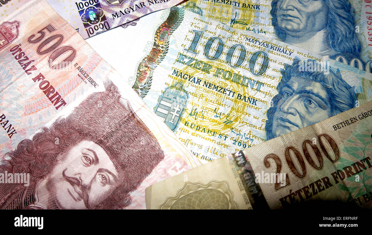 hungarian notes 500 1000 2000 Stock Photo - Alamy