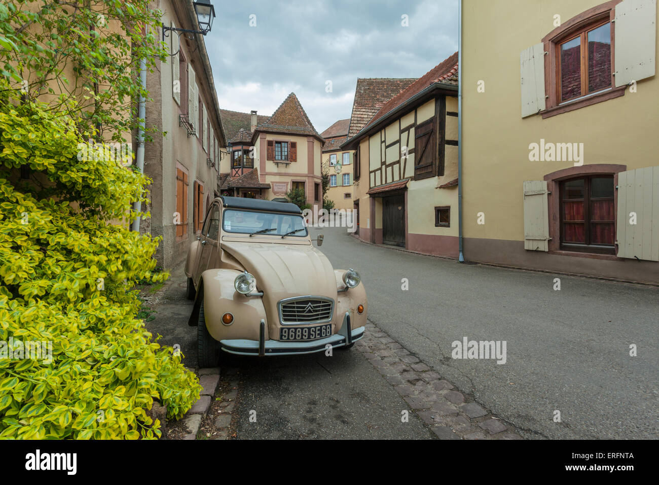 Stormy spring afternoon in Hunawihr, Alsace, France Stock Photo - Alamy