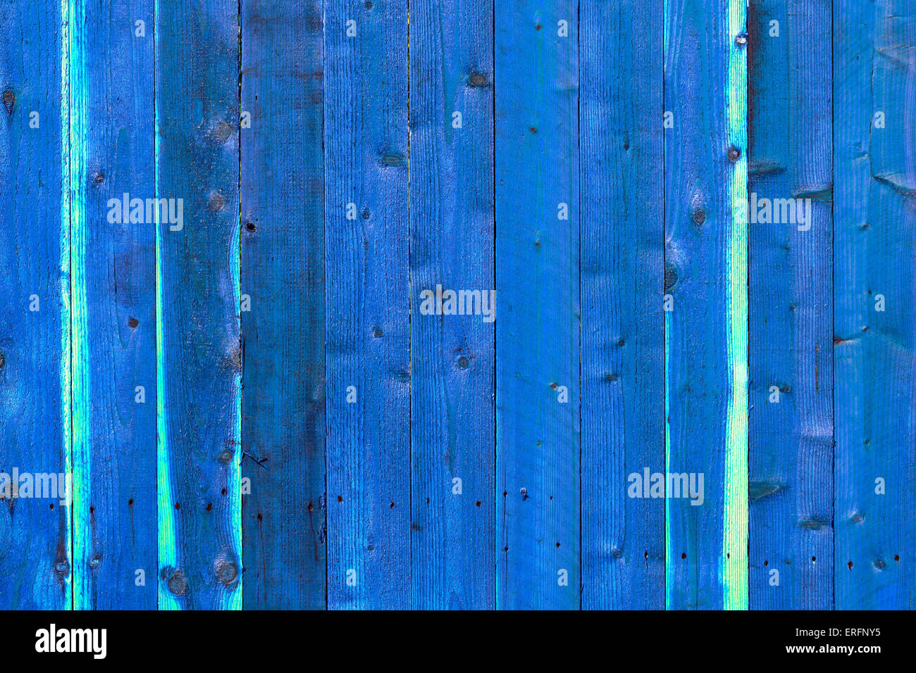 blue wooden fence as a background Stock Photo - Alamy