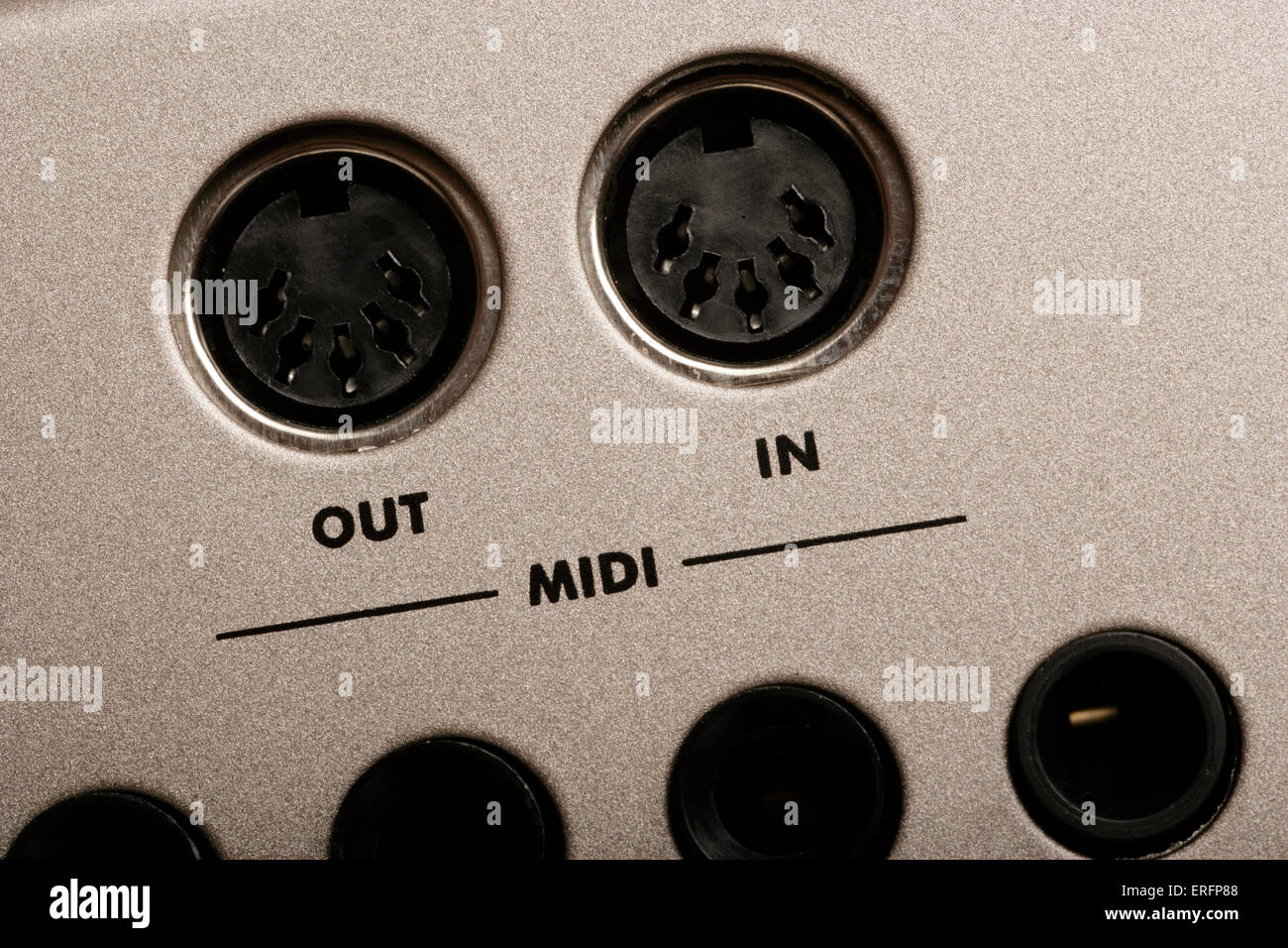 Midi sockets - in and out sockets Stock Photo - Alamy
