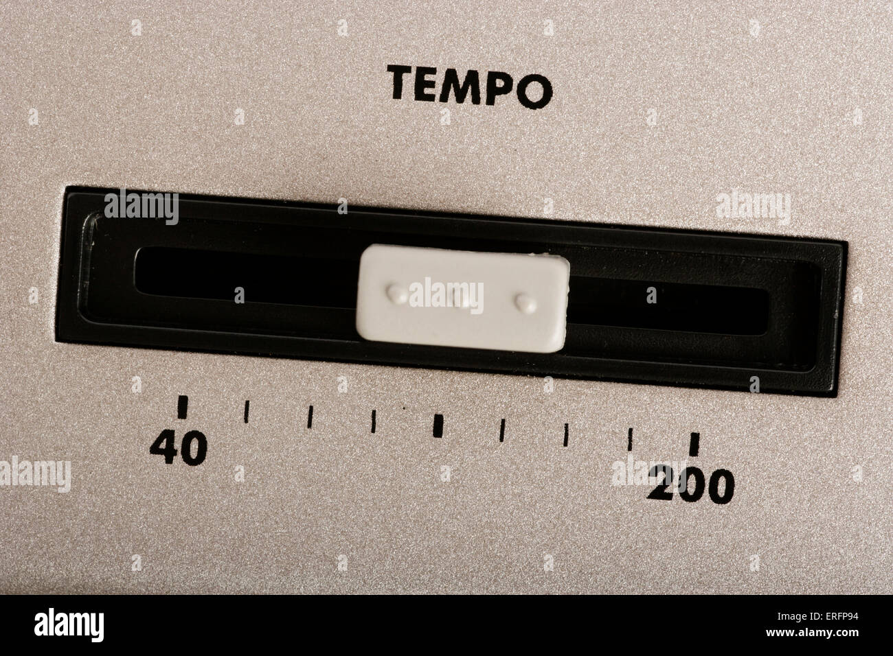 Tempo slider on a keyboard - keystage element Stock Photo - Alamy