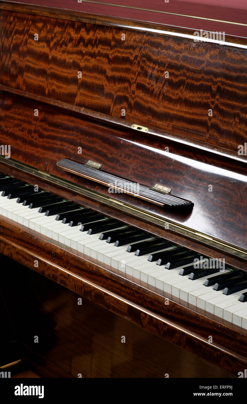 Piano keys - Keyboard on an upright piano Stock Photo - Alamy