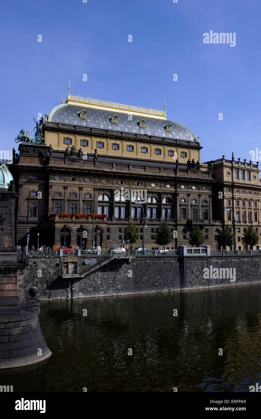 The National Theatre, Czech Opera - Narodni Divadlo, Prague Stock Photo ...