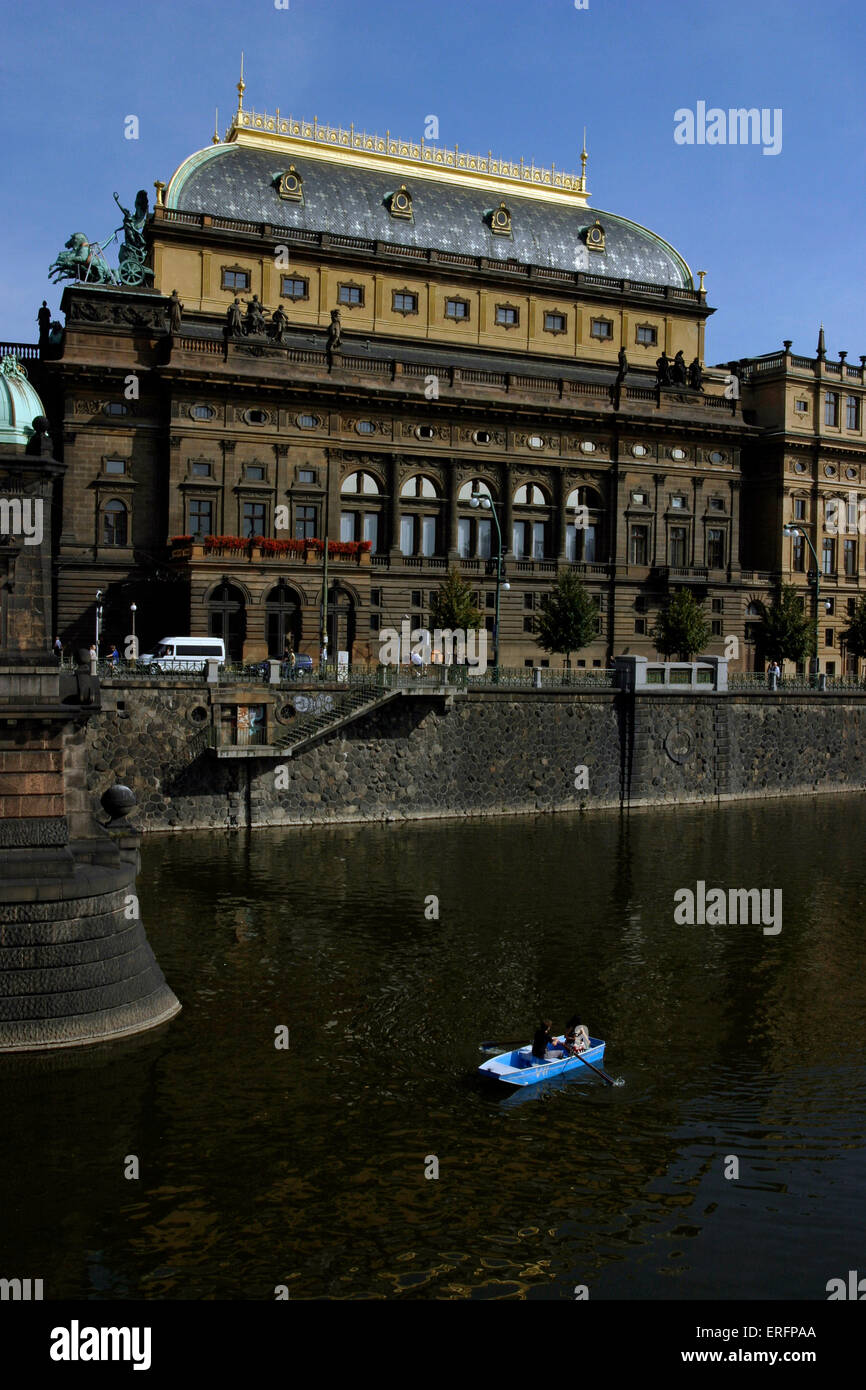 The National Theatre, Czech Opera - Narodni Divadlo, Prague Stock Photo ...