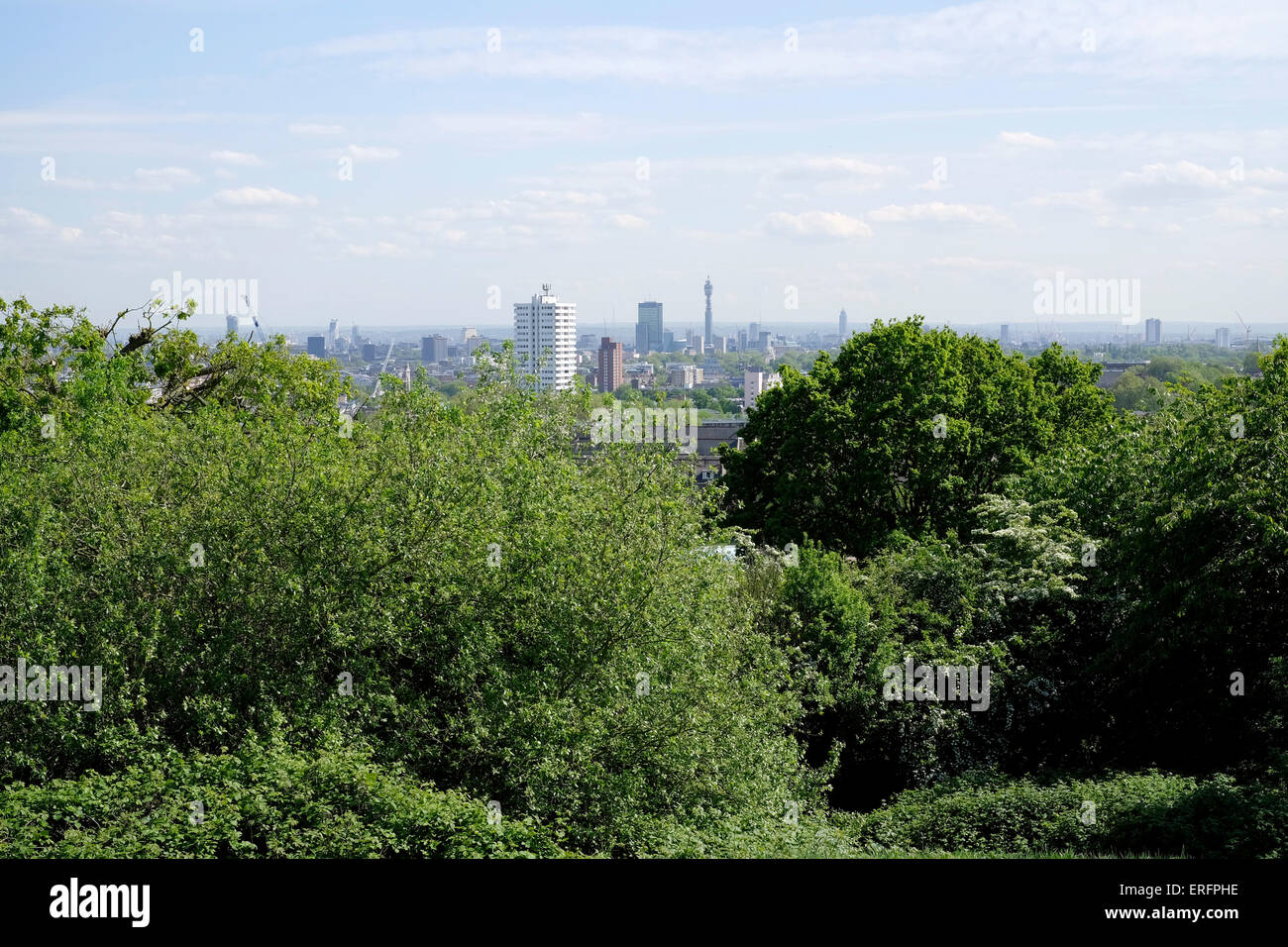 A view of London's skyline from Parliament Hill Stock Photo - Alamy