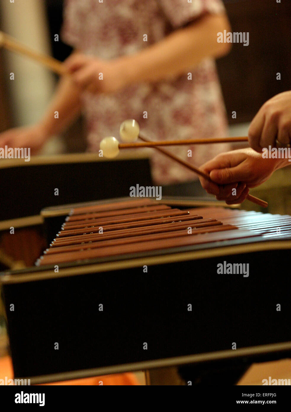 Xylophone being played - close-up Stock Photo - Alamy