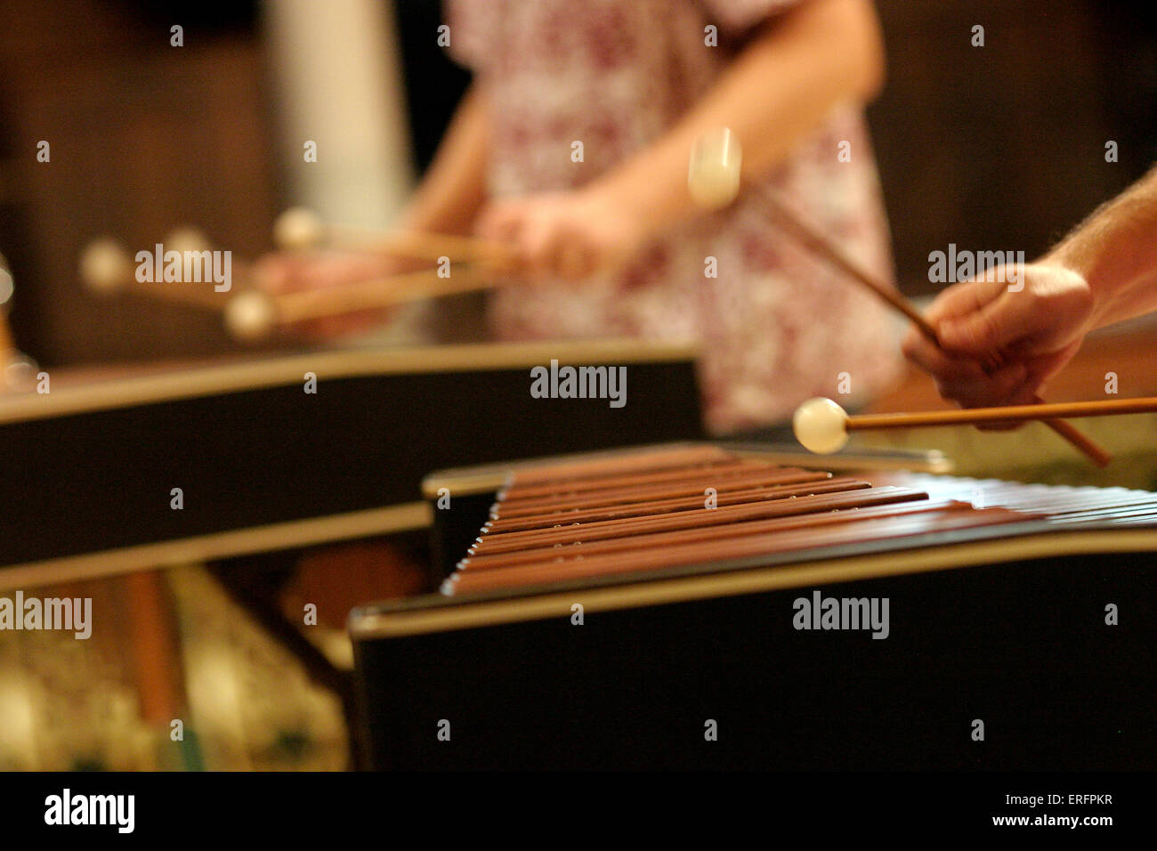 Xylophone - Close-up of percussionist playing the xylophone Stock Photo ...
