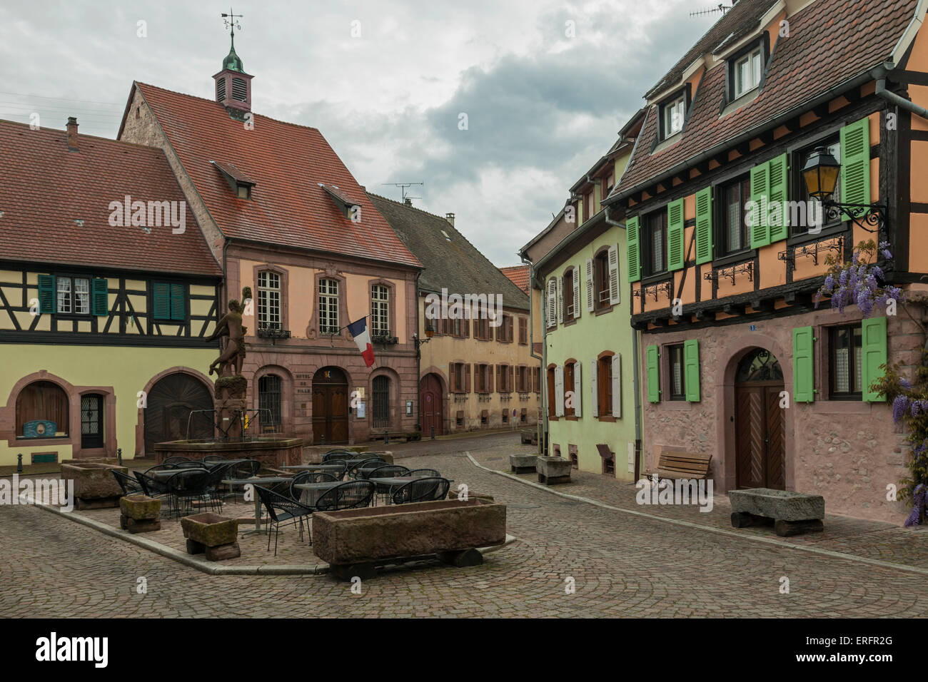 Spring afternoon in Kientzheim, Alsace, France Stock Photo - Alamy