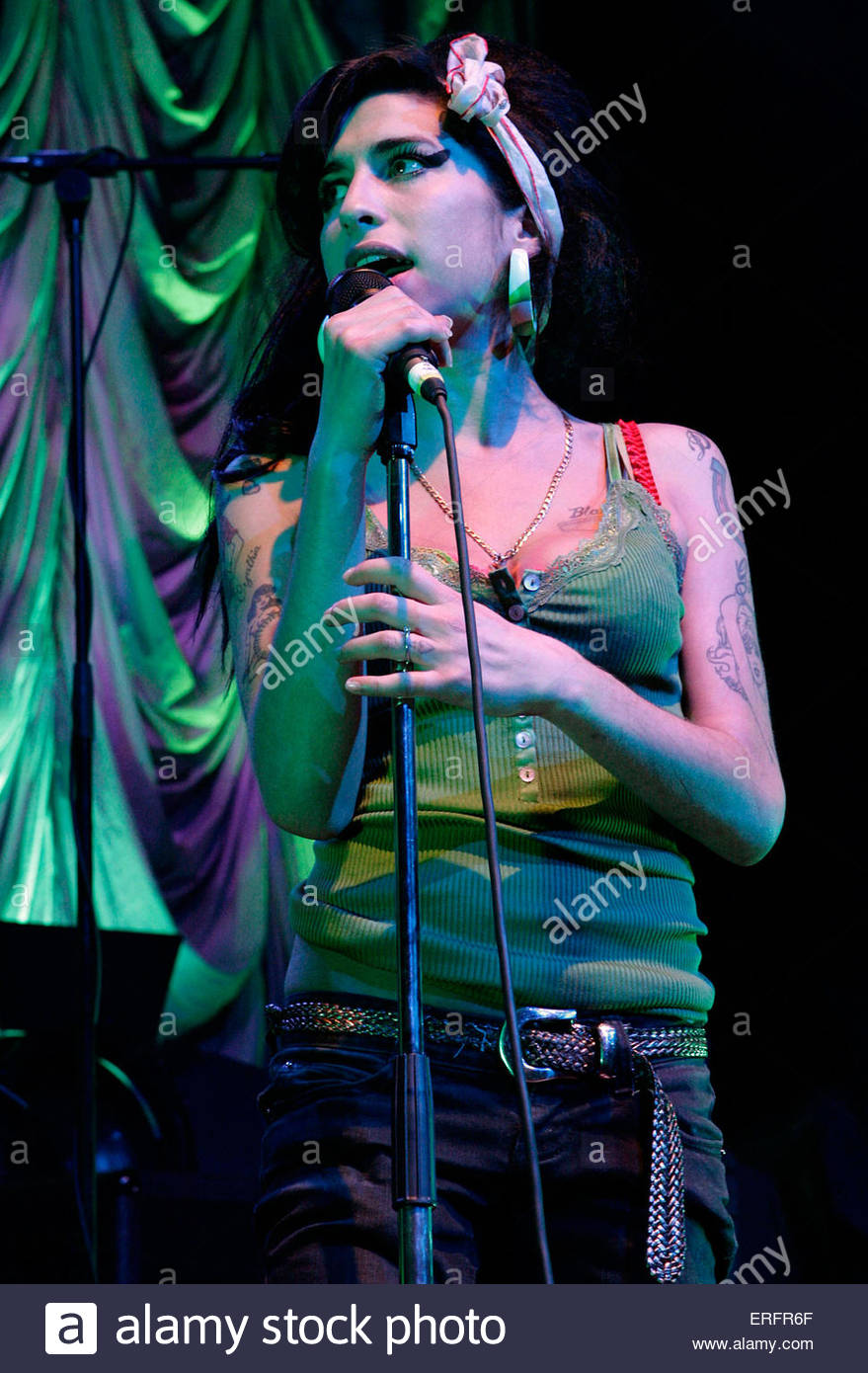 Amy Winehouse Performing In Concert High Resolution Stock Photography ...