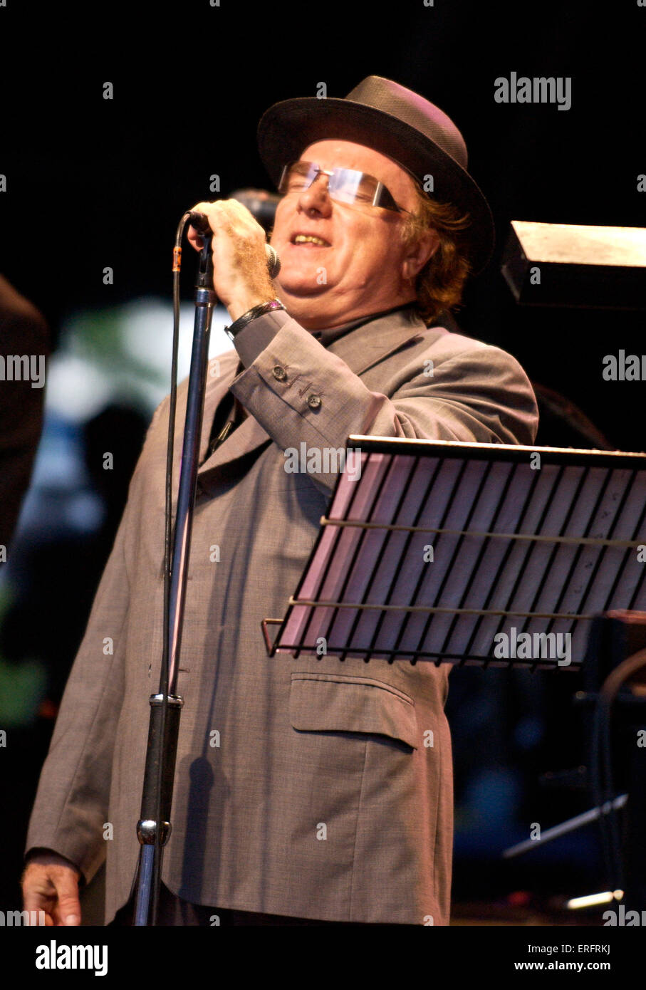 Van Morrison performing in Frome, Somerset, UK, on 9 July 2005 ...