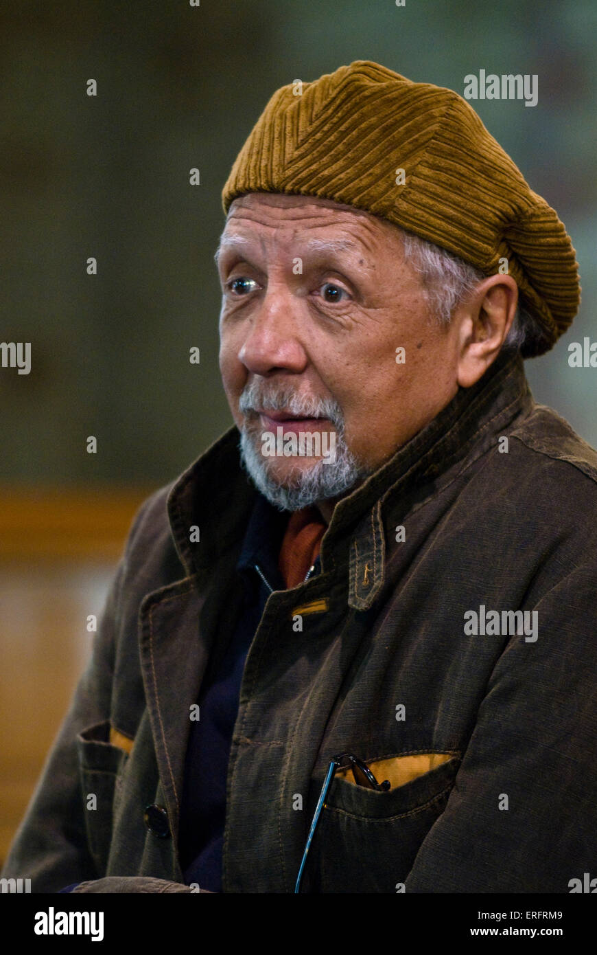 Charles Lloyd during an interview at the Cheltenham Jazz Festival, UK ...