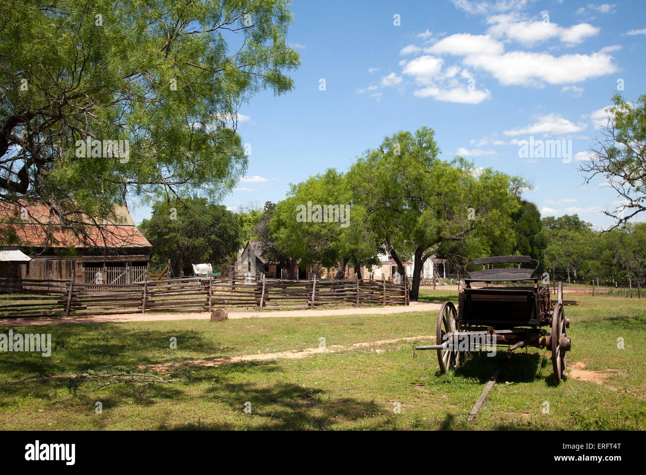 A general view, circa 1915-18, of a small family farm in central Texas ...