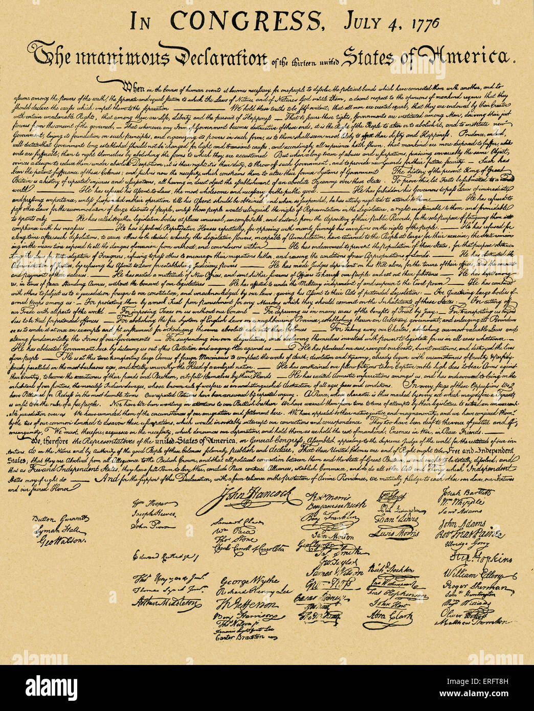 American Declaration Of Independence High Resolution Stock Photography ...
