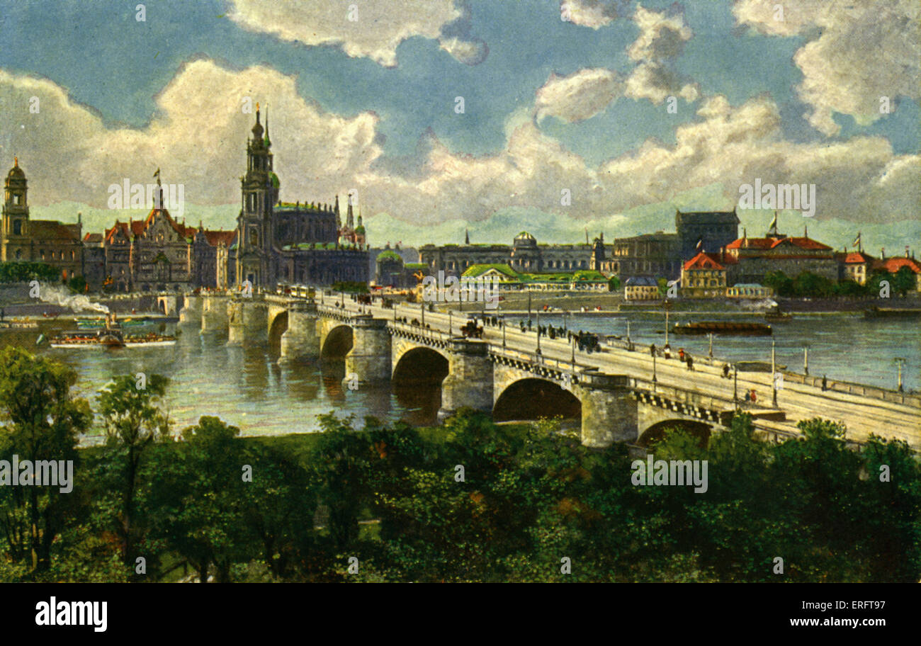 August bridge dresden hi-res stock photography and images - Alamy
