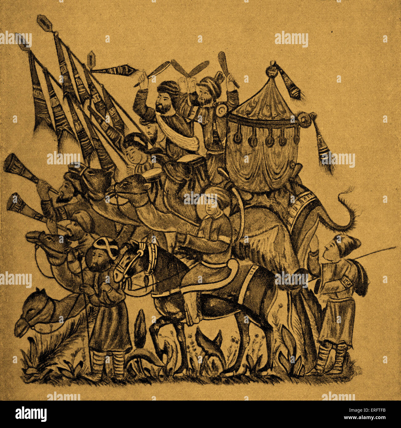 Arab troops during the Abbasidian times - miniature from the Maqamat of ...