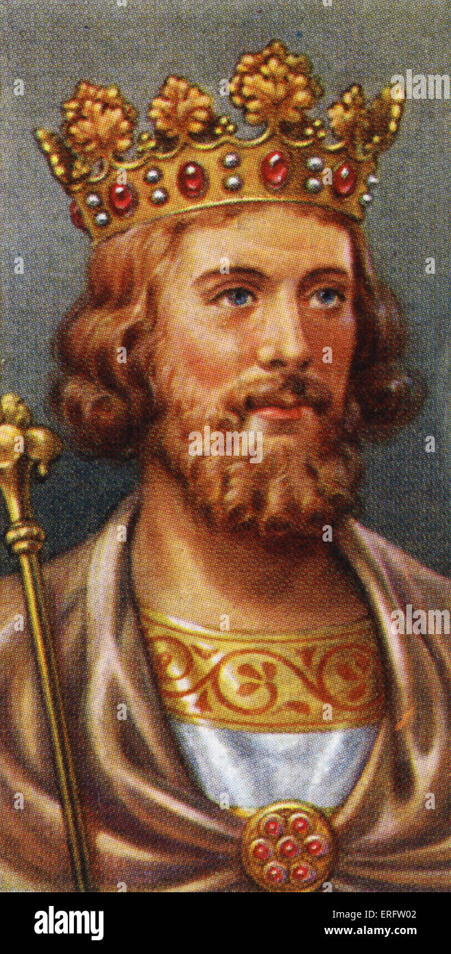 King Edward II - portrait (reigned 1307 - 1327). Amiable but weak ...